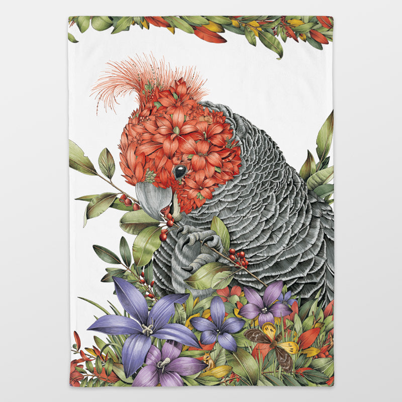 Organic Cotton Tea Towel – Gang-Gang Cockatoo (LESS THAN PERFECT ITEM ...