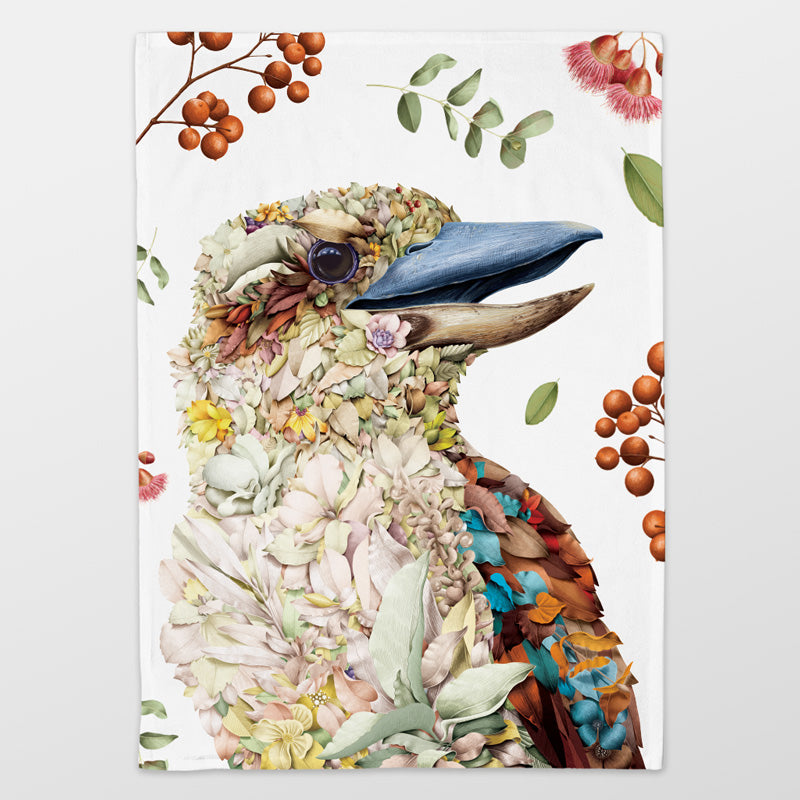 Organic Cotton Tea Towel – Kookaburra Portrait (LESS THAN PERFECT ITEM ...